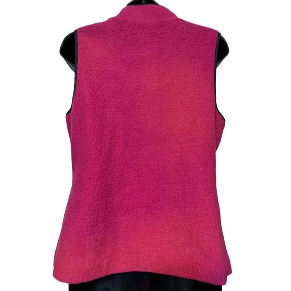 Carson | Tops | Carson 0 Boiled Wool Vest Red Button Front Artsy Art To ...